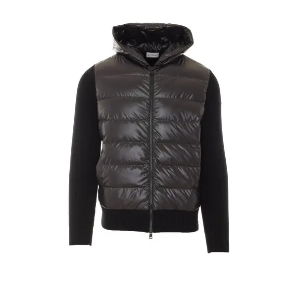 Moncler Logo Padded Cardigan - Black