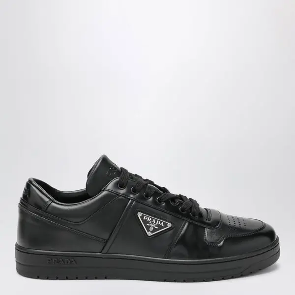Prada Downtown Leather Sneakers - Black