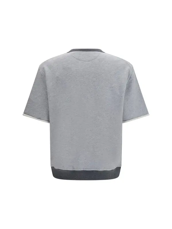 Brunello Cucinelli Melange Fabric T-shirt - Gray