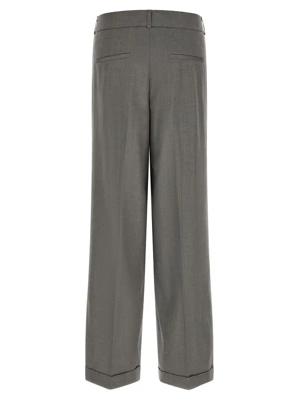 Peserico Pescarico Wide Leg Tailored Trousers - Gray