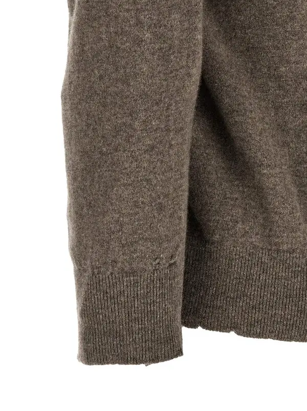 MAISON MARGIELA Lived-in Virgin Wool V-neck Sweater