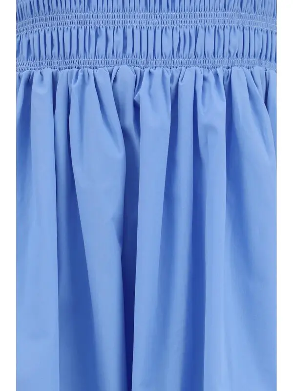 GANNI Poplin Maxi Dress - Blue