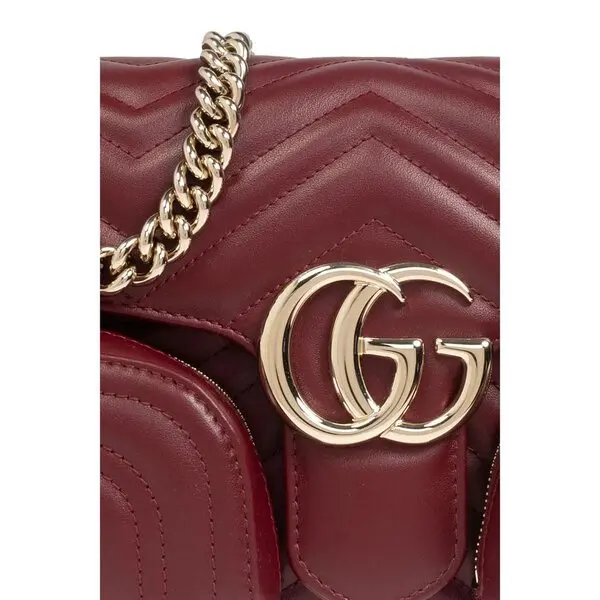 Gucci Leather Shoulder Bag - Red
