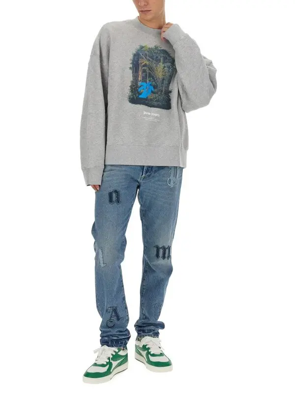 Palm Angels Hunting In The Forest Sweatshirt - Gray