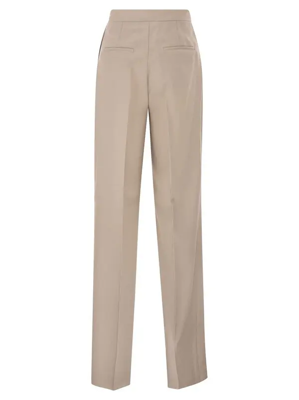 Max Mara Wool, Mohair, And Silk Trousers - Cream