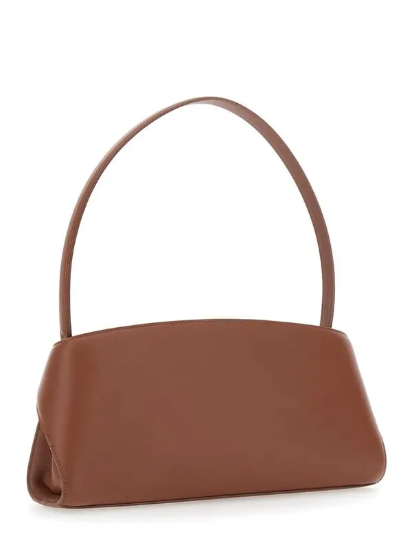 FERRAGAMO Hug East West Leather Shoulder Bag - Brown