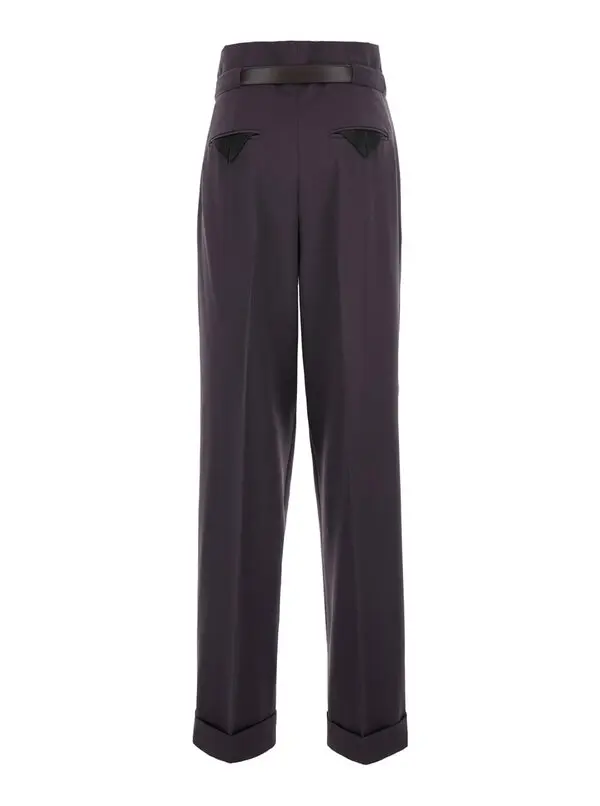 Attico Wool Pleated Pants - Multicolor