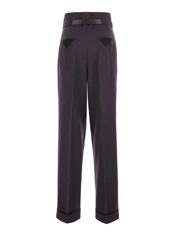 Attico Wool Pleated Pants