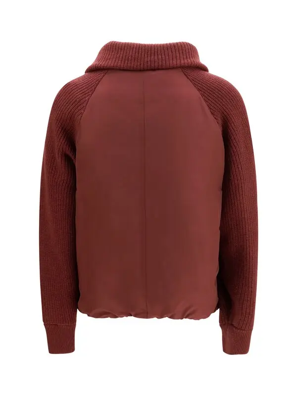 Brunello Cucinelli Down Jacket With Wool Sleeves