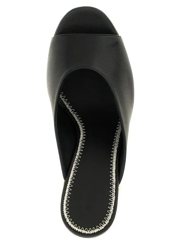 Magda Butrym Leather Mules - Black