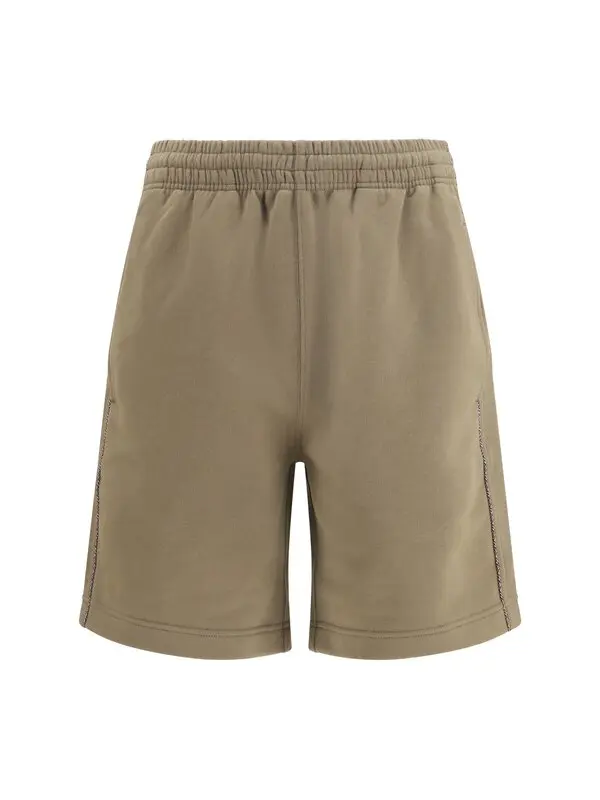 Burberry Cotton Shorts With Check Trims