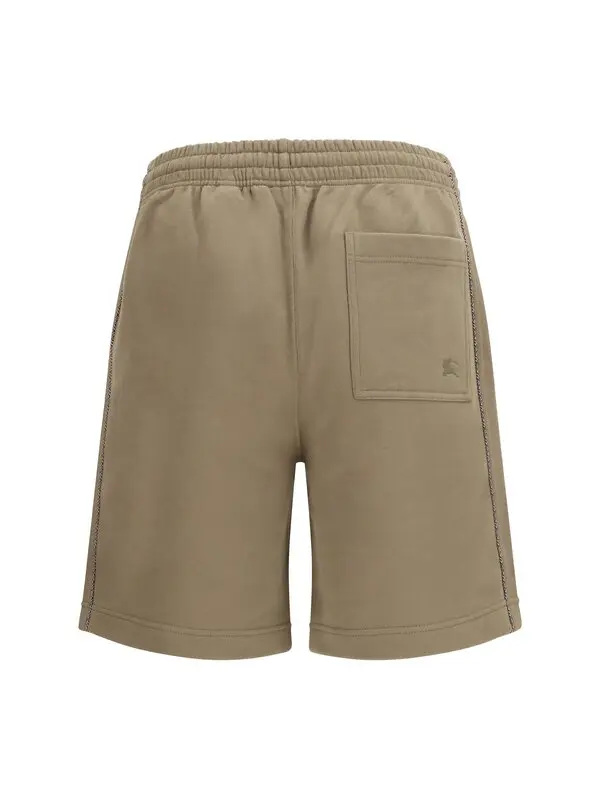 Burberry Cotton Shorts With Check Trims