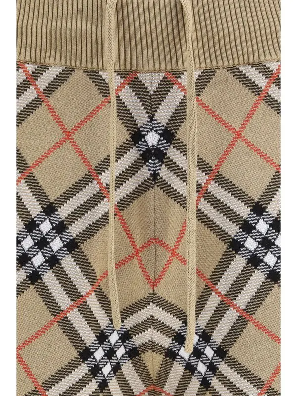 Burberry Check Cotton Blend Shorts