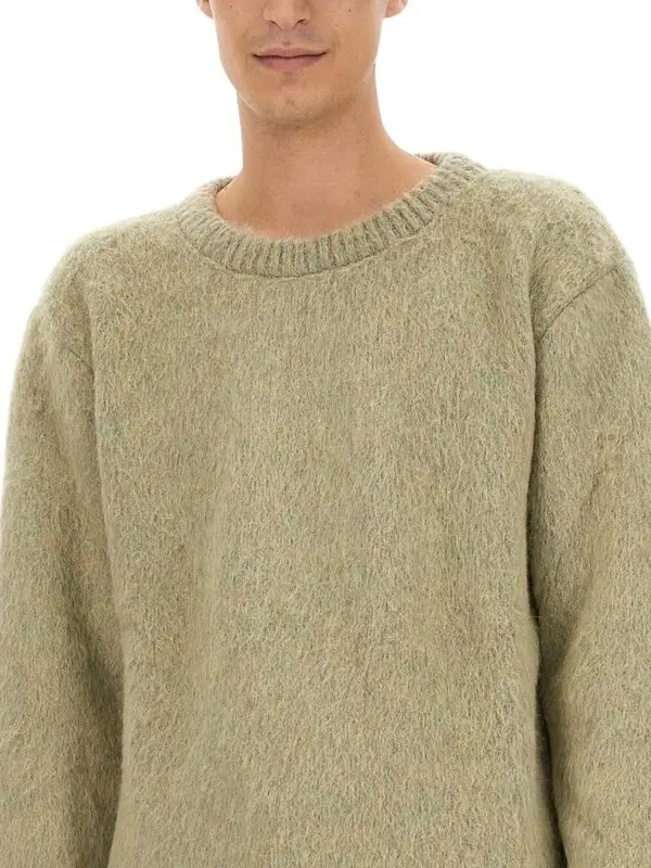 LEMAIRE Brushed Wool Sweater - Gray