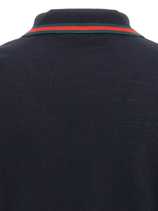 Gucci Web Ribbon Polo Shirt