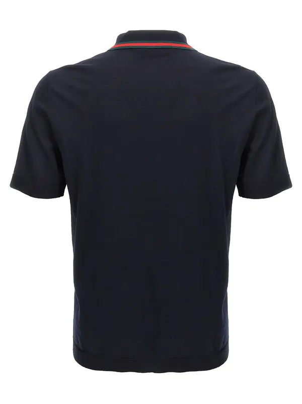 Gucci Web Ribbon Polo Shirt