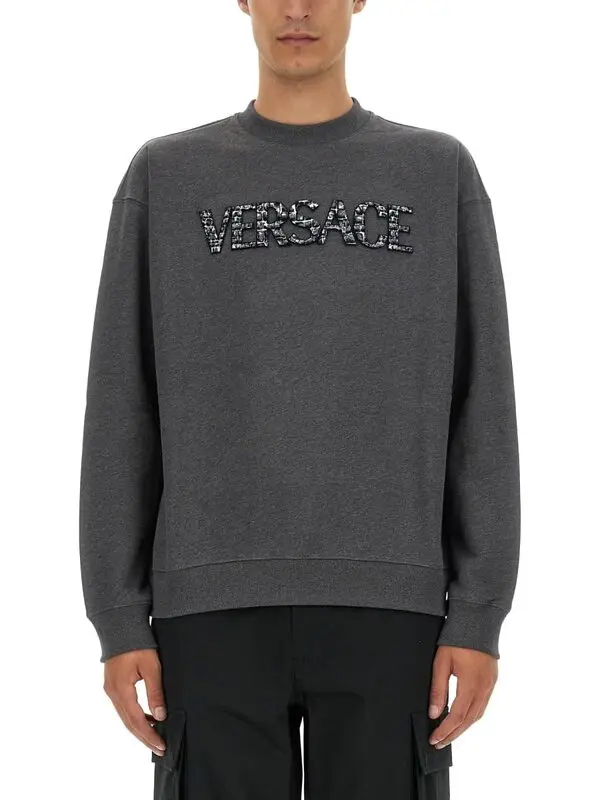 Versace Cotton Sweatshirt - Gray