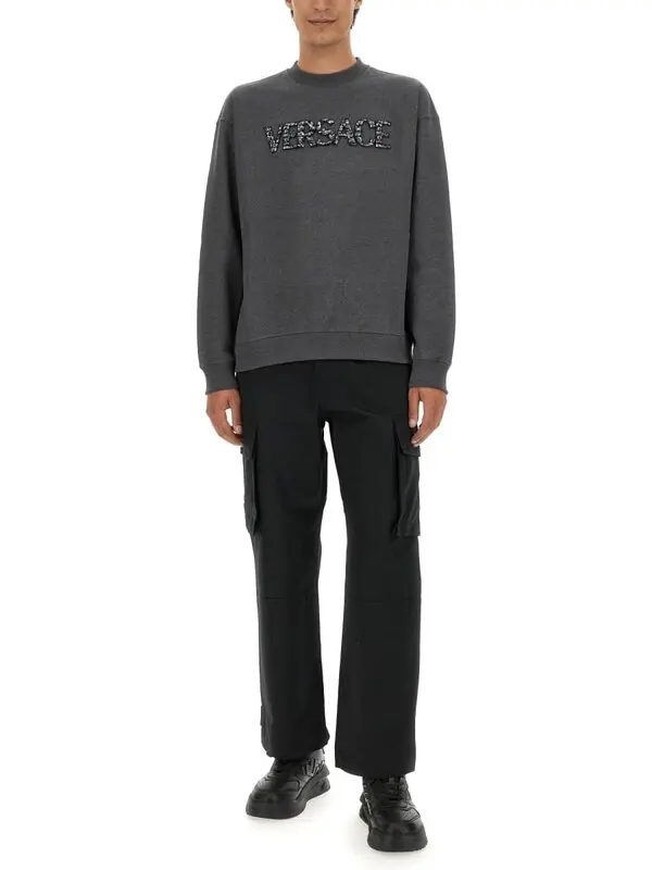 Versace Cotton Sweatshirt - Gray
