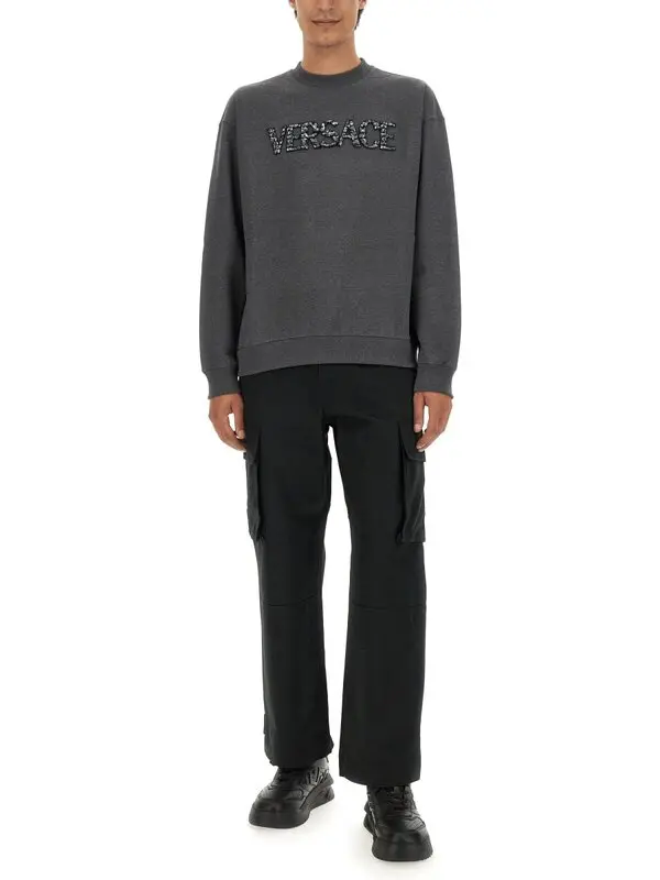 Versace Cotton Sweatshirt - Gray