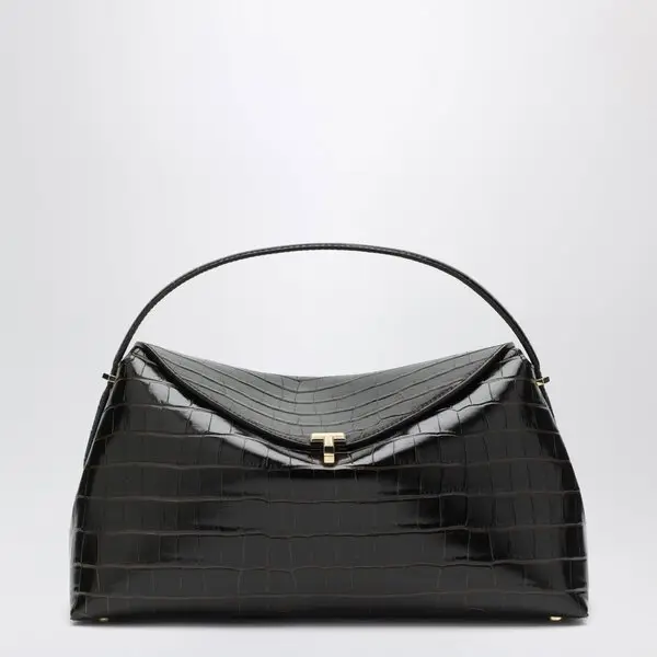 TOTEME Crocodile-embossed Leather Handbag - Brown