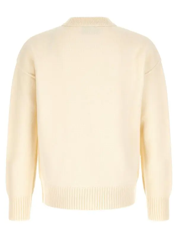 AMI Paris De Coeur Virgin Wool Sweater - Red