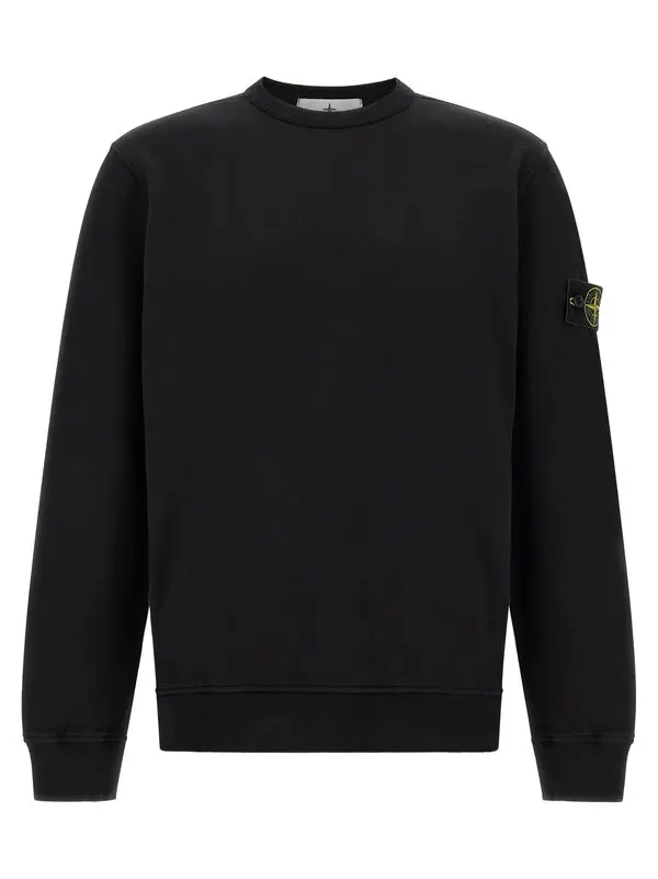 Stone Island Badge Sweatshirt - Black
