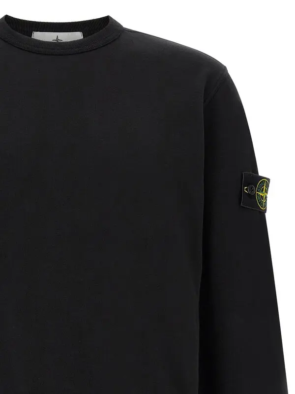 Stone Island Badge Sweatshirt - Black