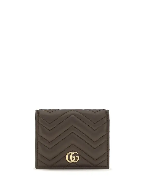 Gucci Small Gg Marmont Wallet - Brown