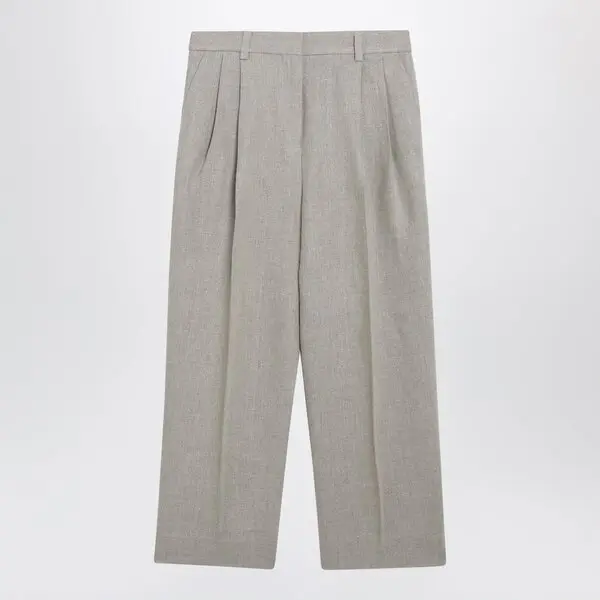 TOTEME High-waisted Linen Shorts - Cream