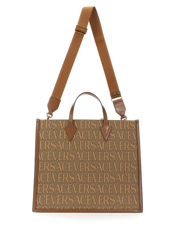 Versace Shopper Bag With Allover Logo