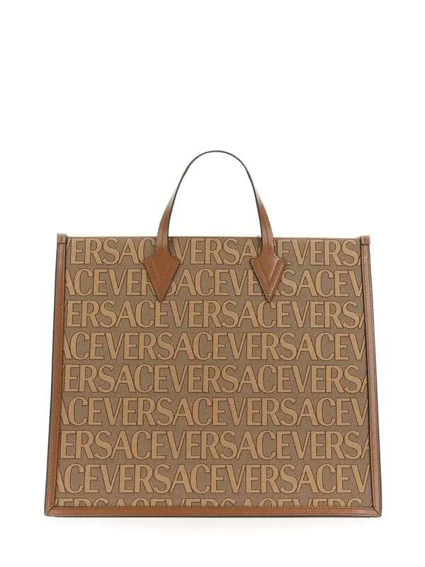 Versace Shopper Bag With Allover Logo