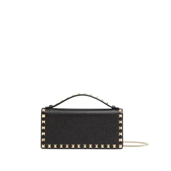 Valentino Garavani Grained Calfskin Rockstud Tote - Black