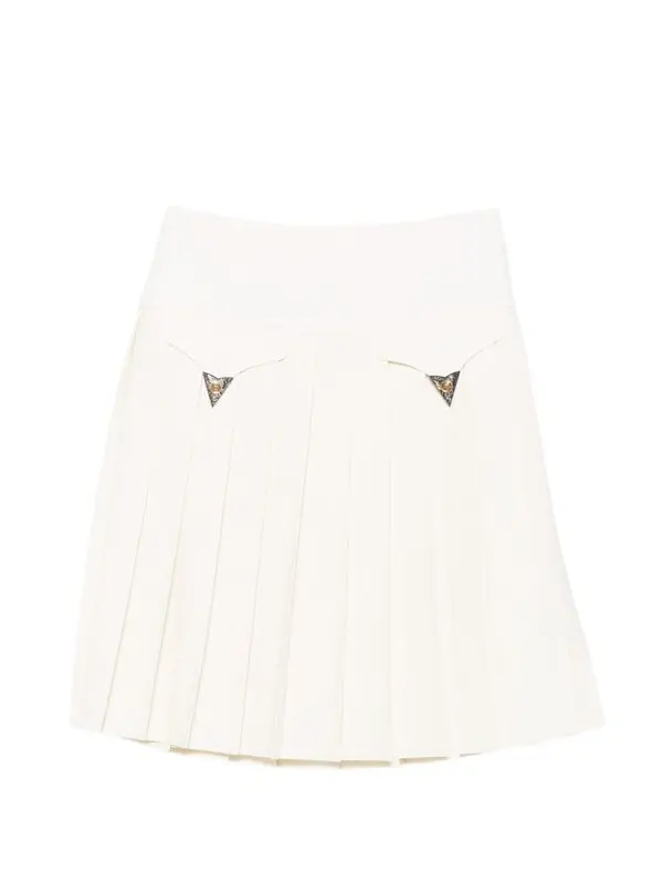 Versace Wool Midi Skirt - Multicolor
