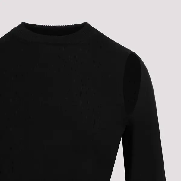 Sportmax Virgin Wool Cutout Pullover - Black