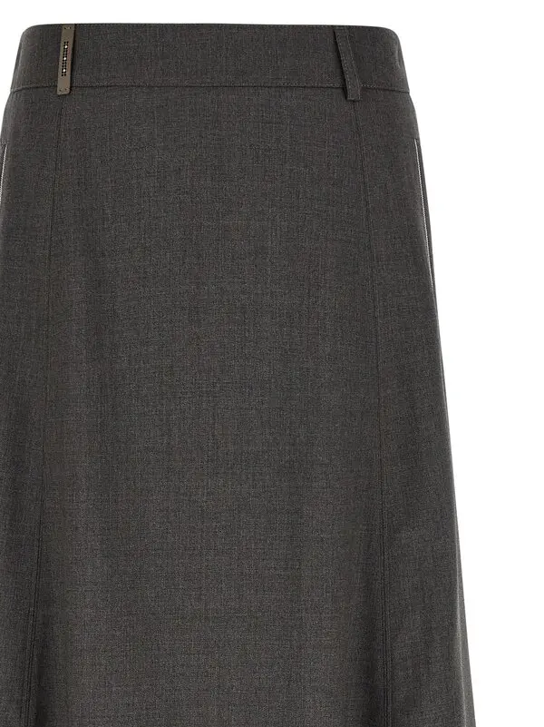 Peserico Flared Skirt With Loops
