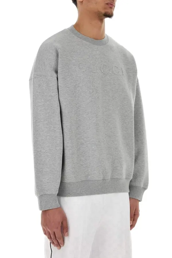 Gucci Grey Cotton Blend Oversize Sweatshirt