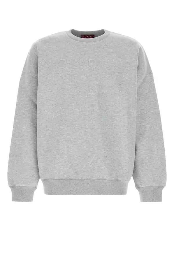 Gucci Grey Cotton Blend Oversize Sweatshirt - Gray