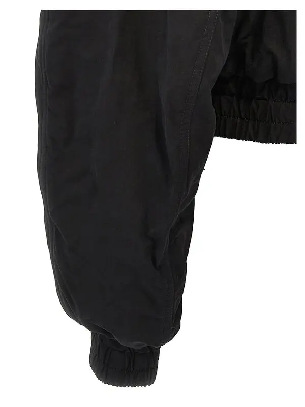 Andamane Sierra' Cropped Bomber Jacket - Black