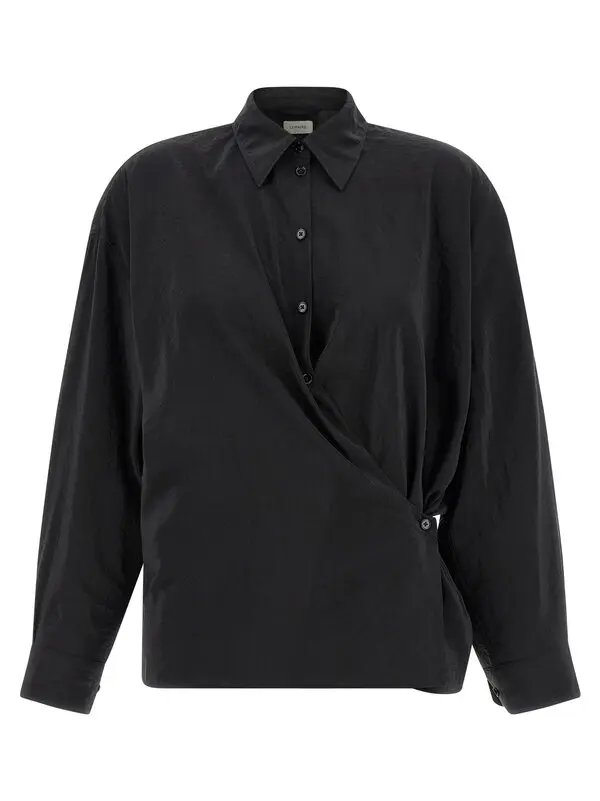 LEMAIRE Straight Collar Twisted' Shirt - Black