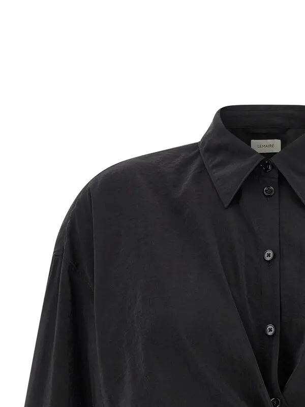 LEMAIRE Straight Collar Twisted' Shirt - Black