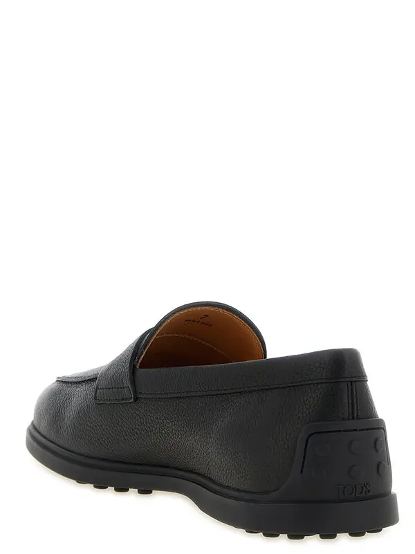 TOD'S Hammered Leather Loafers