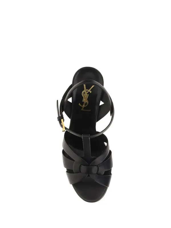 Saint Laurent Leather Platform Sandals