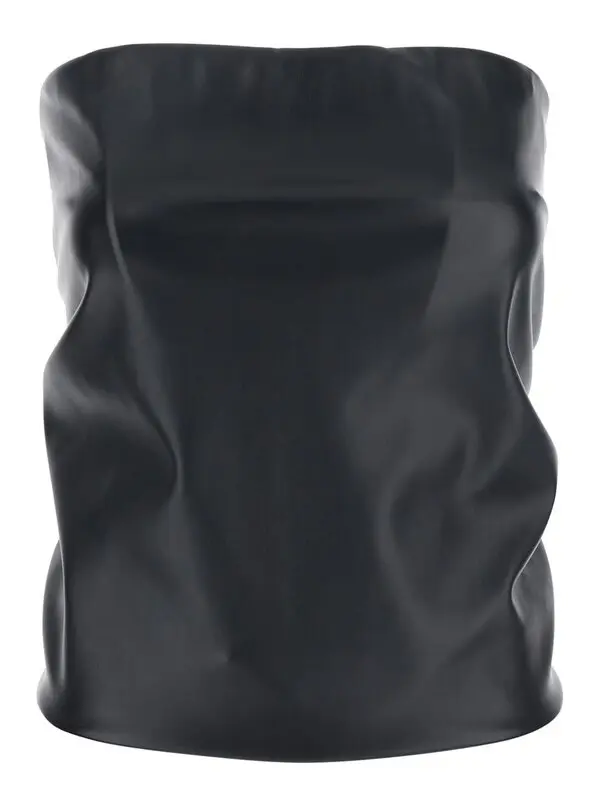 Sportmax Lindsey' Black Bandeau Top With V-neck On The Back In Tech Fabric - Multicolor