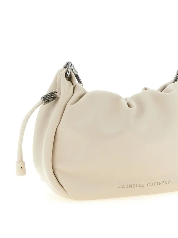 Brunello Cucinelli Bucket Mellow' Mini Crossbody Bag - White
