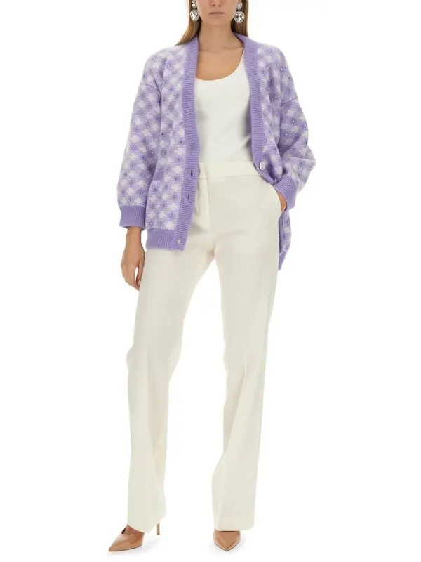 Alessandra Rich Cardigan - Purple