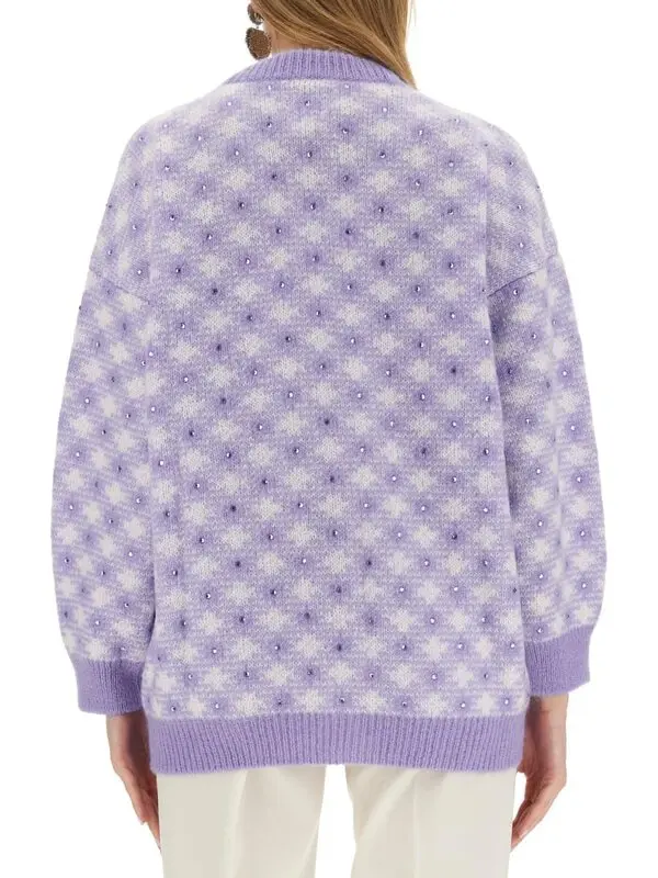 Alessandra Rich Cardigan - Purple