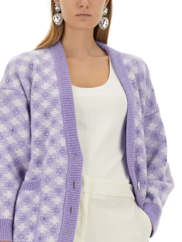 Alessandra Rich Cardigan - Purple