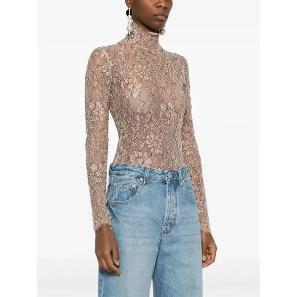Valentino Garavani Floral Lace Bodysuit - Cream