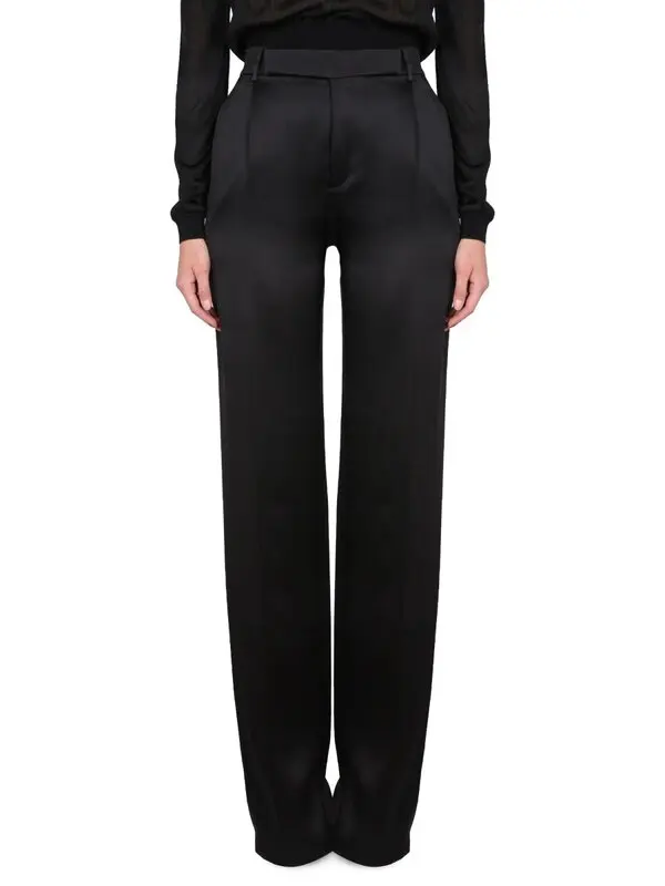 Saint Laurent Satin Flared Pants