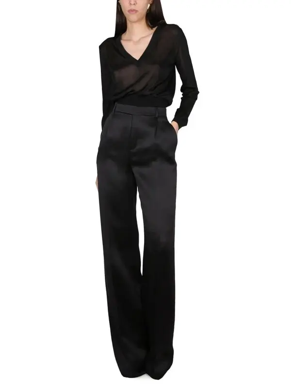 Saint Laurent Satin Flared Pants